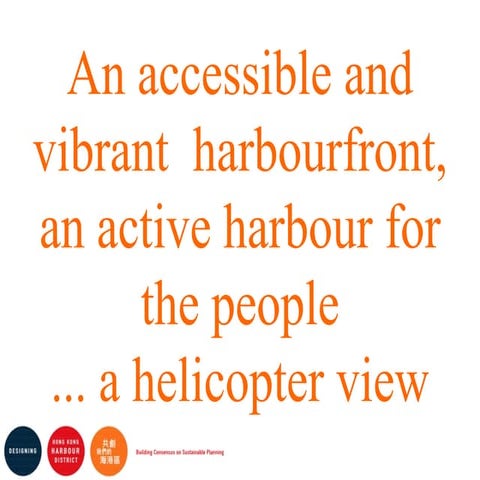 Helicopter View Hong Kong Harbour front | PPT