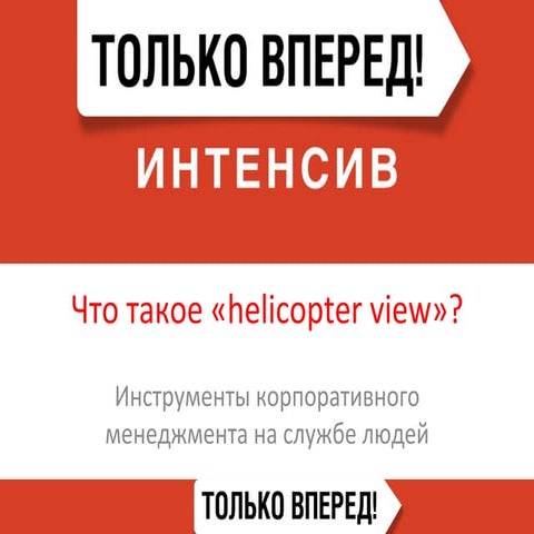 Что такое «Helicopter view» | PDF