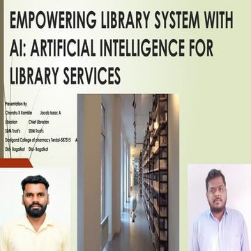 Empowering Library system with Artificial Intelligence | PPTX
