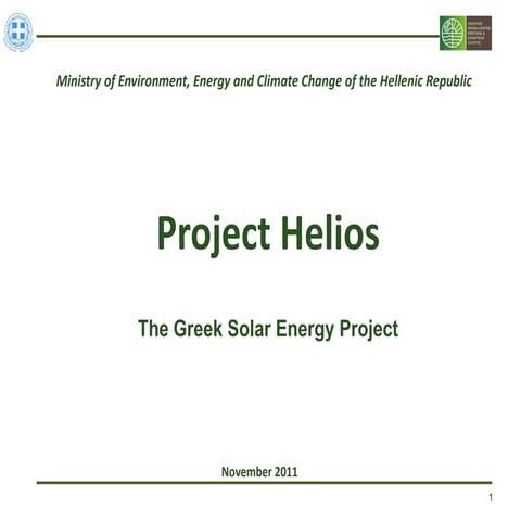 Helios project presentation nov2011 | PPT