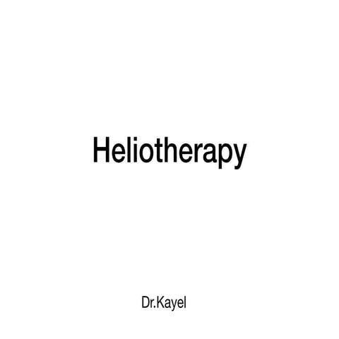 heliotherapy- types and advantages procedure | PDF