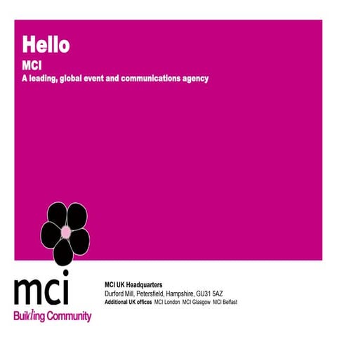 Hello From MCI | PPTX | Business | Business and Finance