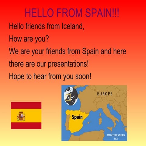 Hello from spain!!! | PPT