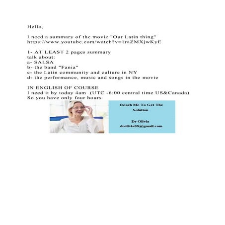 Hello,I need a summary of the movie Our Latin thinghttpsw.docx