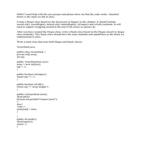 Hello! I need help with this java project and please show me that the.pdf