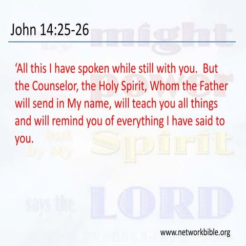 Hello, My Name is Holy Spirit part 03 | PPT