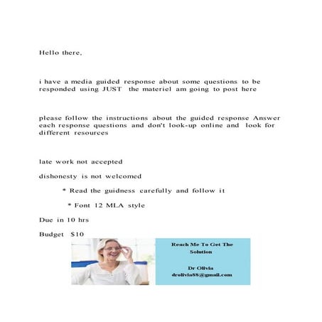 Hello there, i have a media guided response about some q | DOCX