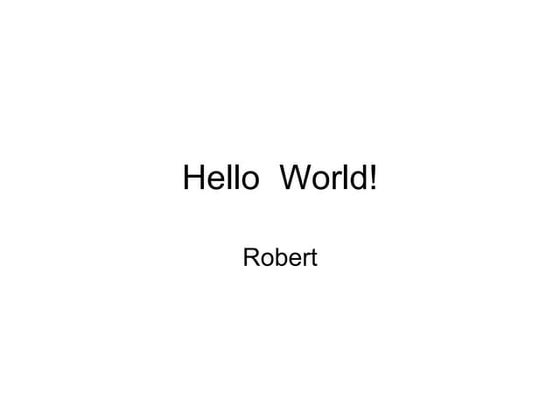 Hello World | PDF