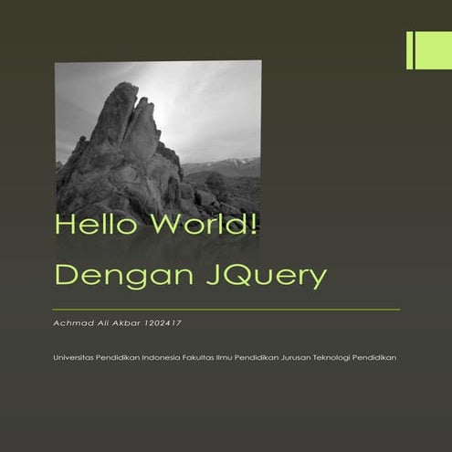 Dasar JQuery! Hello world | DOCX