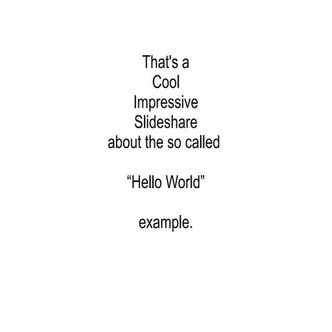 Hello World Example | PPT