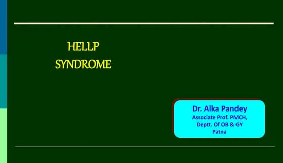 HELLP Syndrome | PPT