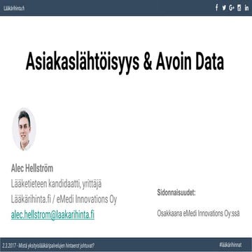 Asiakaslähtöisyys & avoin data | PPTX