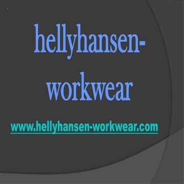 Hellyhansen workwear | PDF