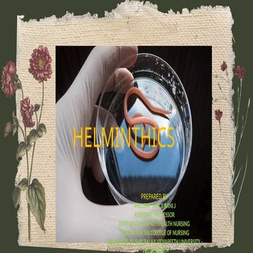 HELMINTHIC DISEASES - MRS. EMY/PPT -WORM | PPT