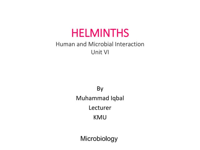 Helminth introduction | PPTX
