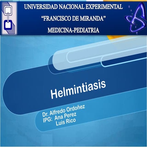 parasitosis tratamientos helmintiasis y protozoos | PPTX