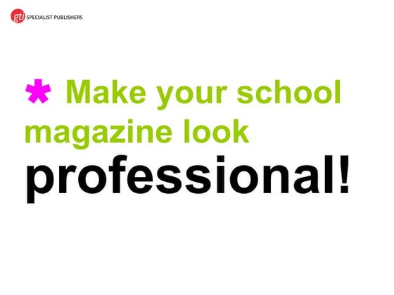 School Magazine, Front Cover Stages | PPT