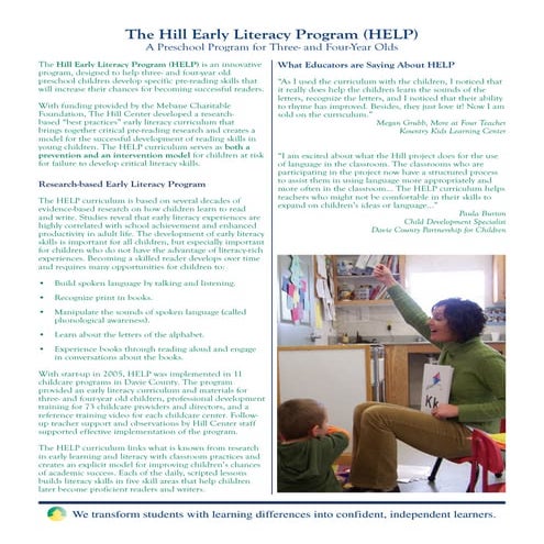 Sandra Deal Center for Early Language and Literacy at Georgia College | PDF