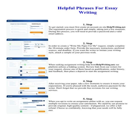 Helpful Phrases For Essay Writing. Online assignment writing service. | PDF