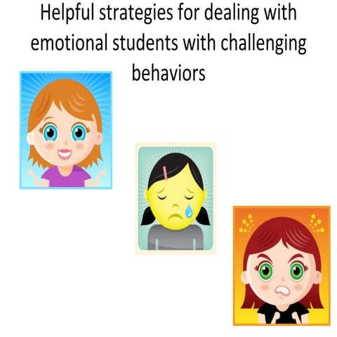 Helpful strategies for dealing with emotional students with | PPT