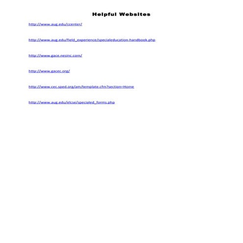 Helpful websites | PDF