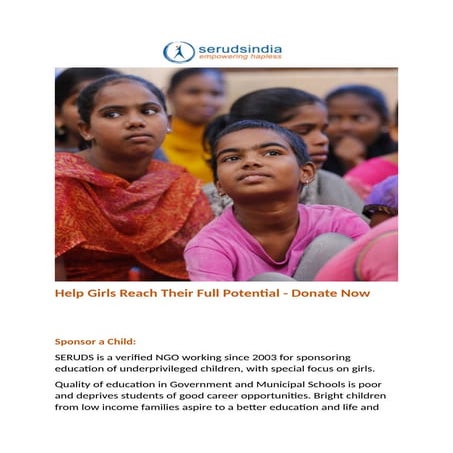Help Girls Reach Their Full Potential - Donate Now | DOCX