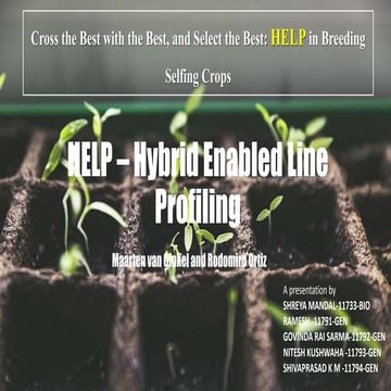 Cross the Best with the Best, and Select the Best: HELP in Breeding ...