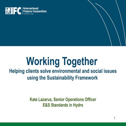 Ifc sustainability +framework | PDF