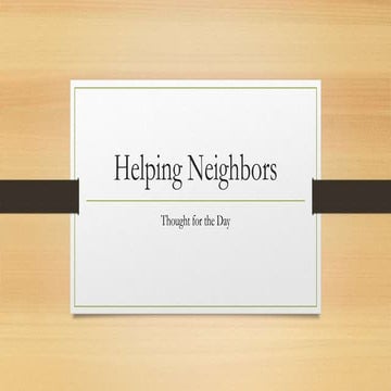 Helping neighbors | PPTX