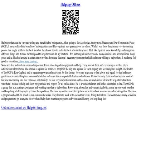 essay-helping-others