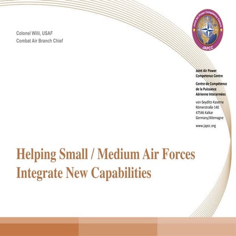 Helping Small Air Forces Integrate New Capabilities | PPT