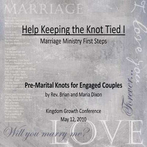 Help Keeping the Knot Tied 2 | PPT