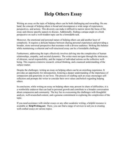 Essay About Helping Others.pdf