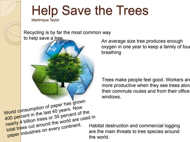 Save trees | PPTX