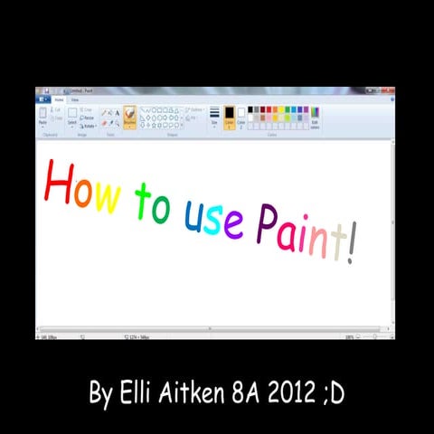 How to use Paint! | PPT