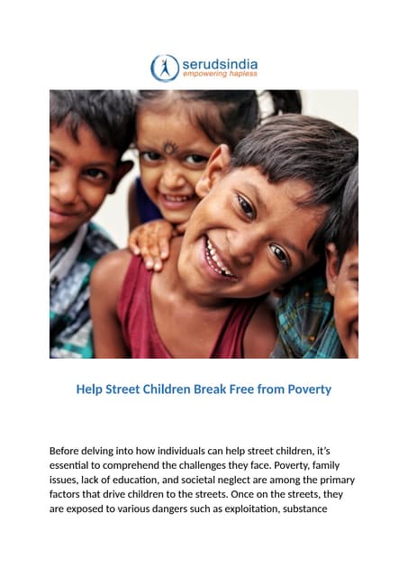 Ways to Support Street Children in kurnool | PDF