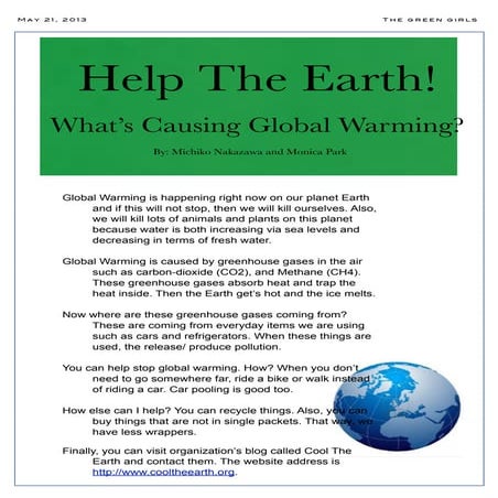Help the earth! | PDF