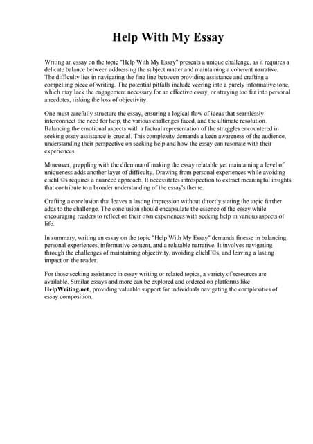 Help Writing Essays.pdf | Freelance Writing | Content Production