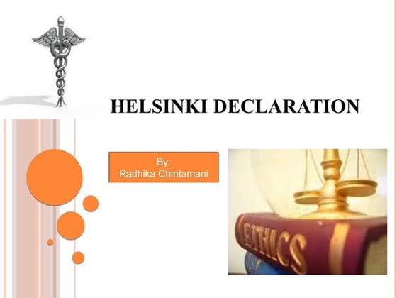 declaration of helsinki ppt | PPT