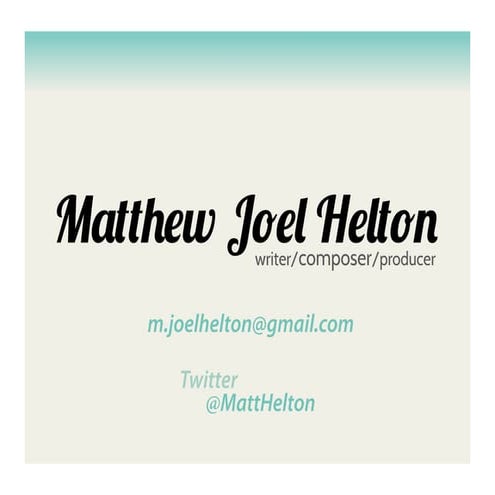 Helton matthewvisualresume | PDF