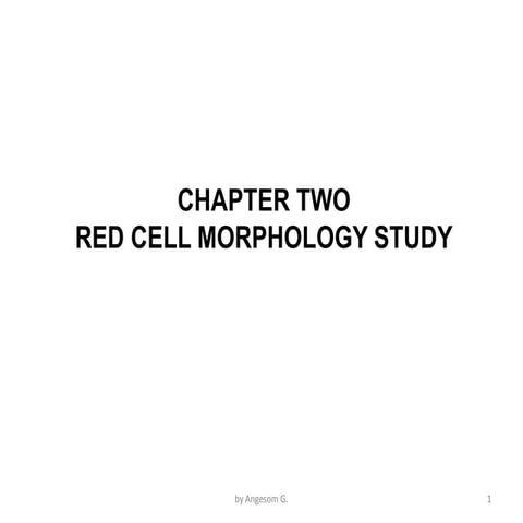 Abnormal morphology of rbc notes | PDF