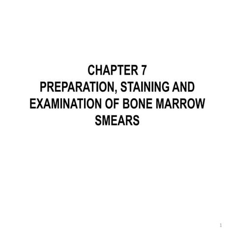 Hema II Chapter 7_BM examination.ppt | Blood Disorders | Diseases and Conditions