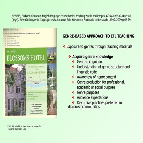 Genres in English Language Course books | PPT