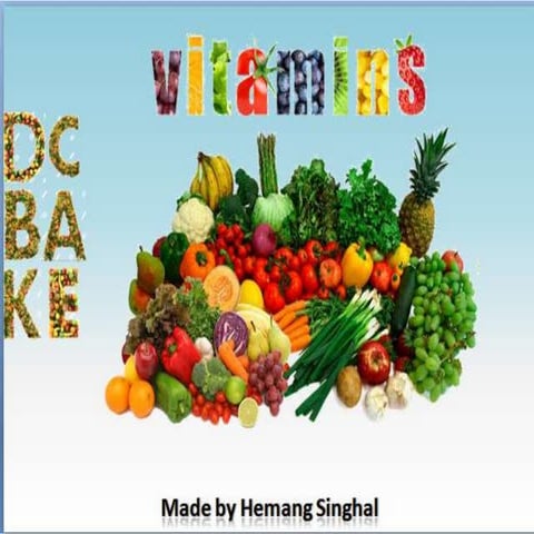 Chemistry investigatory project 2k18 (12th isc): Vitamins and hormones ...