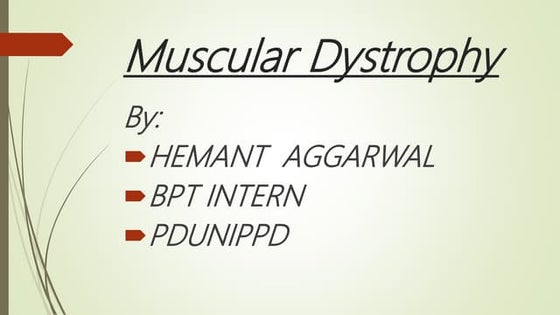 Muscular dystrophy | PDF