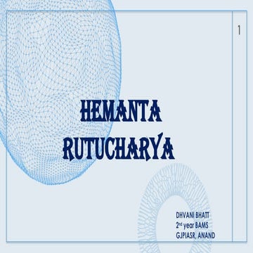 Ritucharya | PPTX