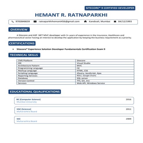 Hemant r ratnaparkhi | PDF