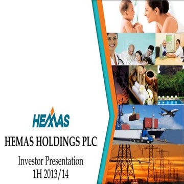 Hemas Holdings Investor Presentation 1H 2013/14 | PPTX