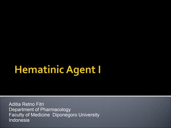 Haematinics | PPT
