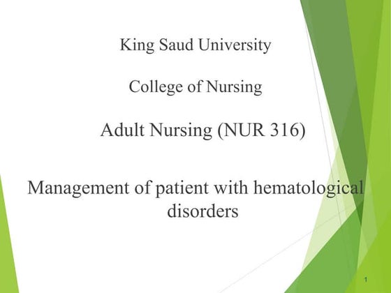 Hematological diseases . pptgggggggggggggg | PPT